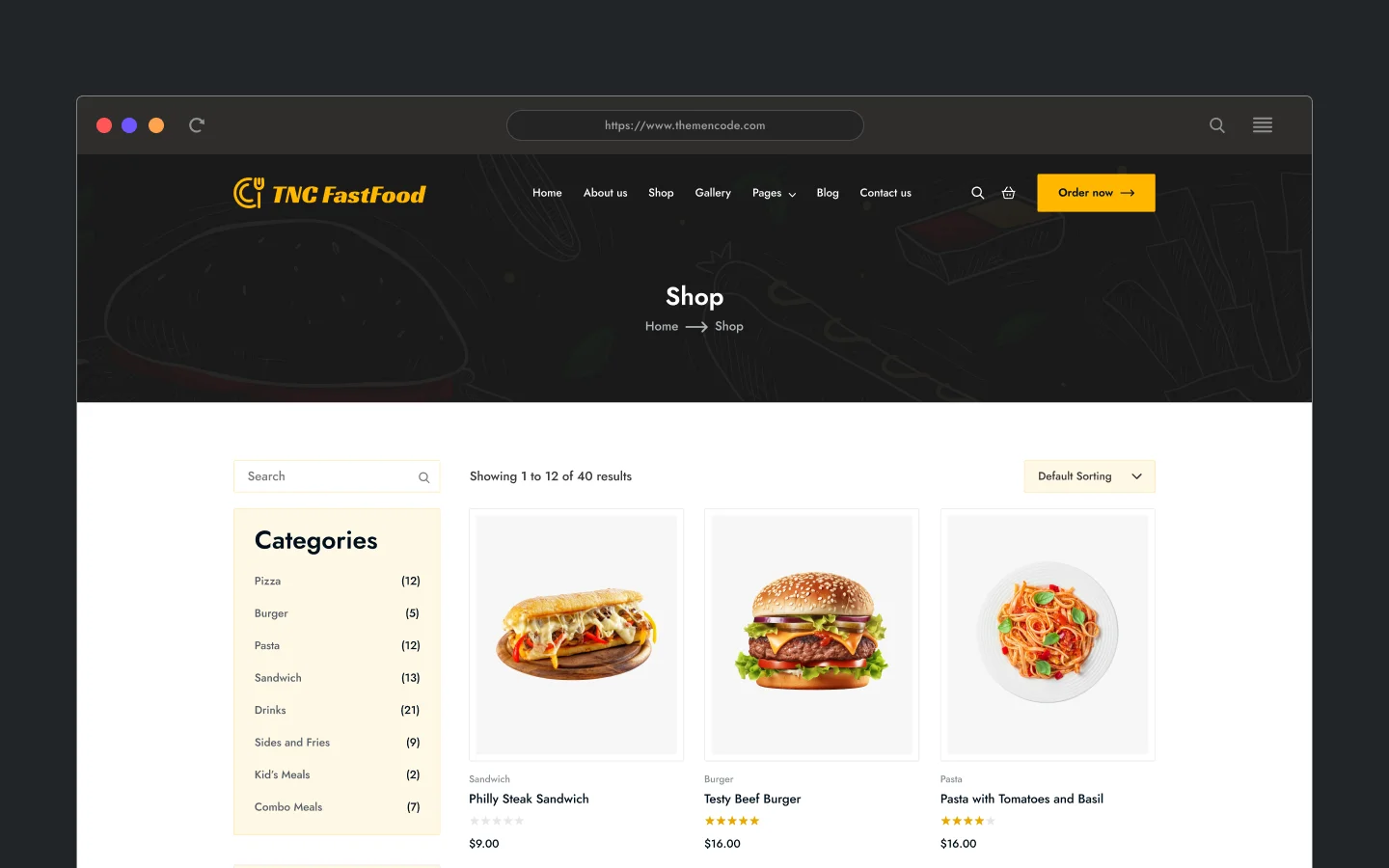 FastFood TNC - Restaurant HTML5 Responsive Website Template