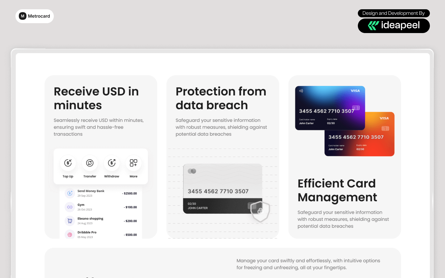 Metrocard - Finance HTML5 Responsive Website Template