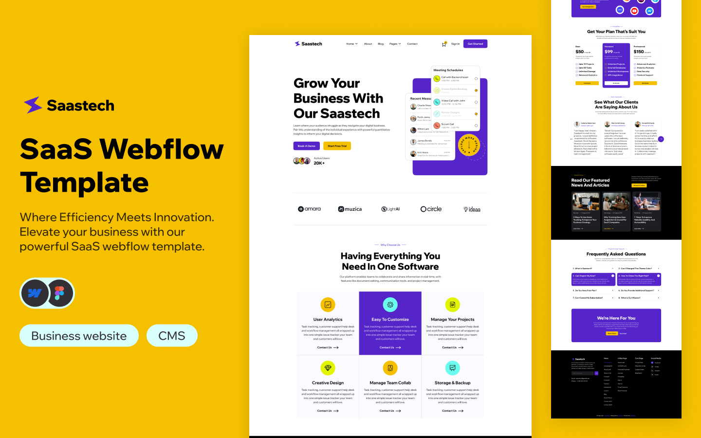 Sasstech - SaaS HTML5 Responsive Website Template