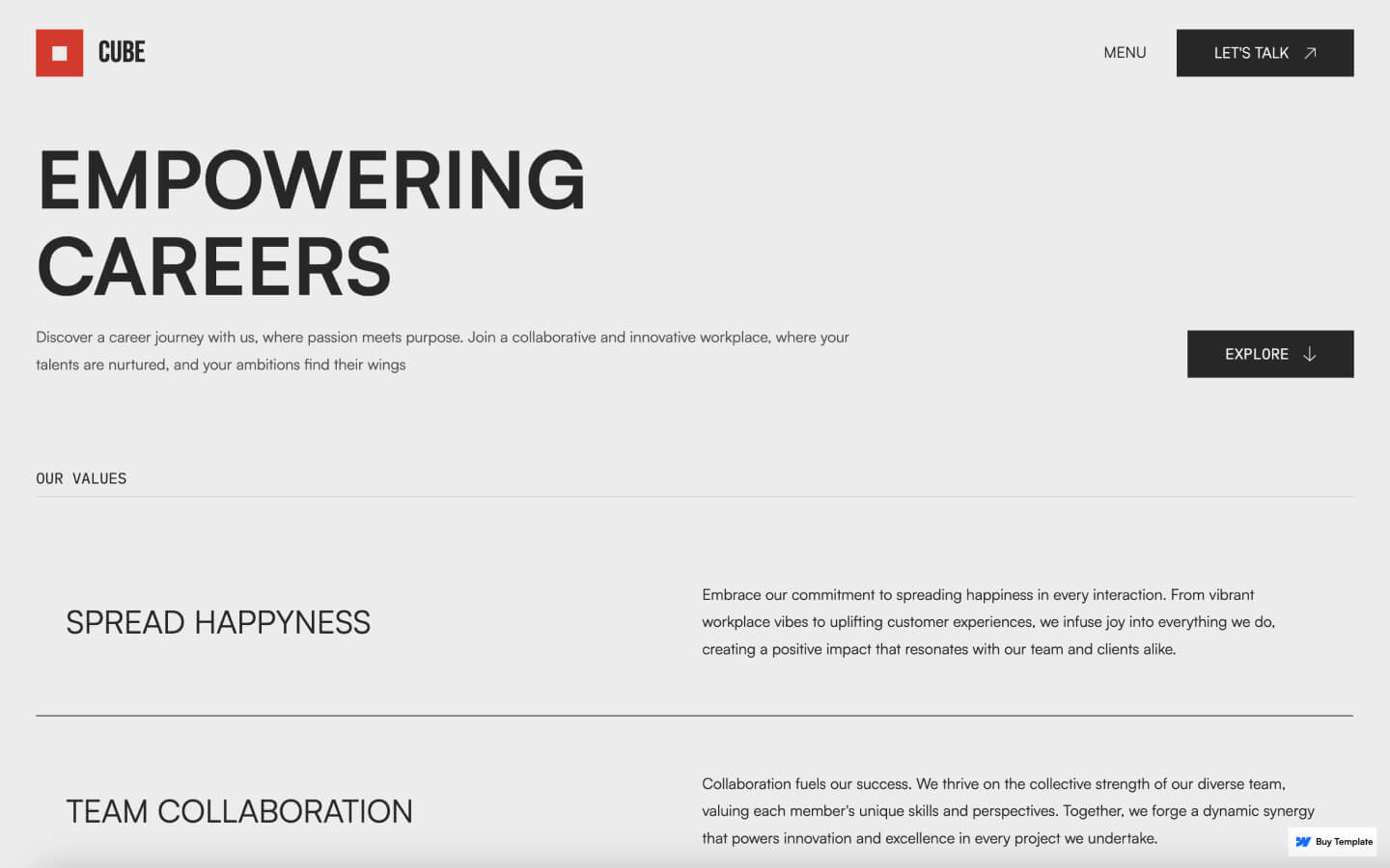 Cube Template - Agency HTML5 Responsive Website Template