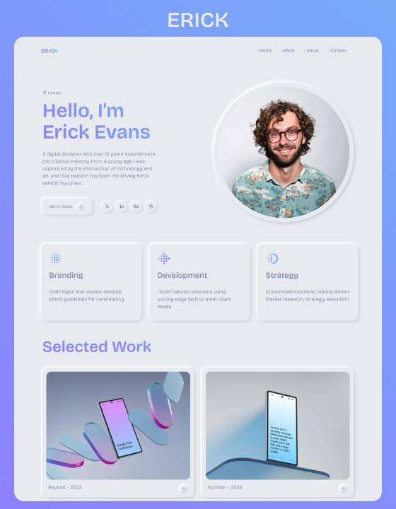 Erick - Portfolio HTML5 Responsive Website Template