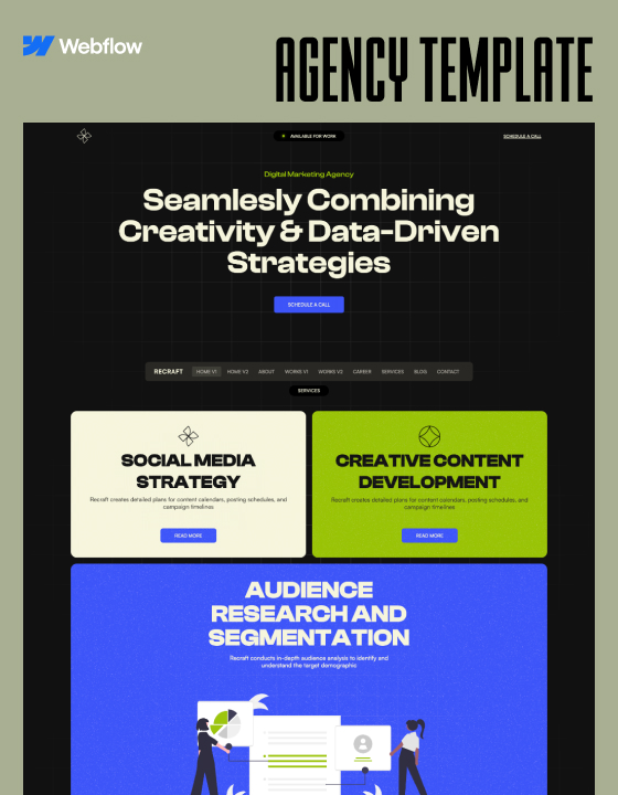 Recraft - Agency HTML5 Responsive Website Template