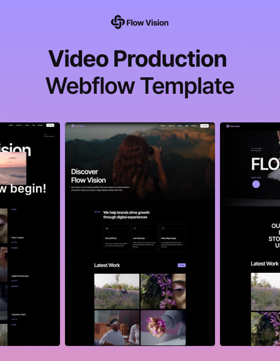 Flow Vision 128 - Video HTML5 Responsive Website Template