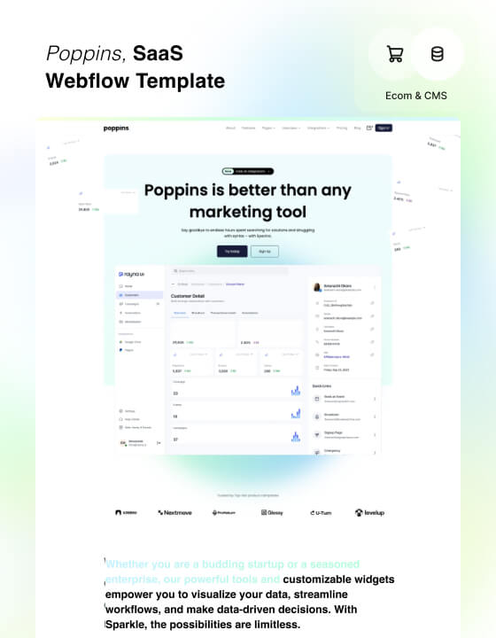 Poppins - SaaS HTML5 Responsive Website Template