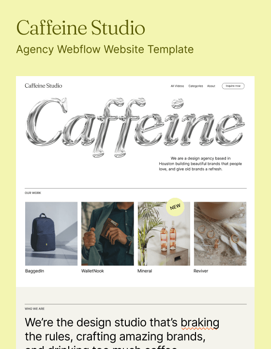 Caffeine Studio by Nikolai Bain | Muzli Creative Store