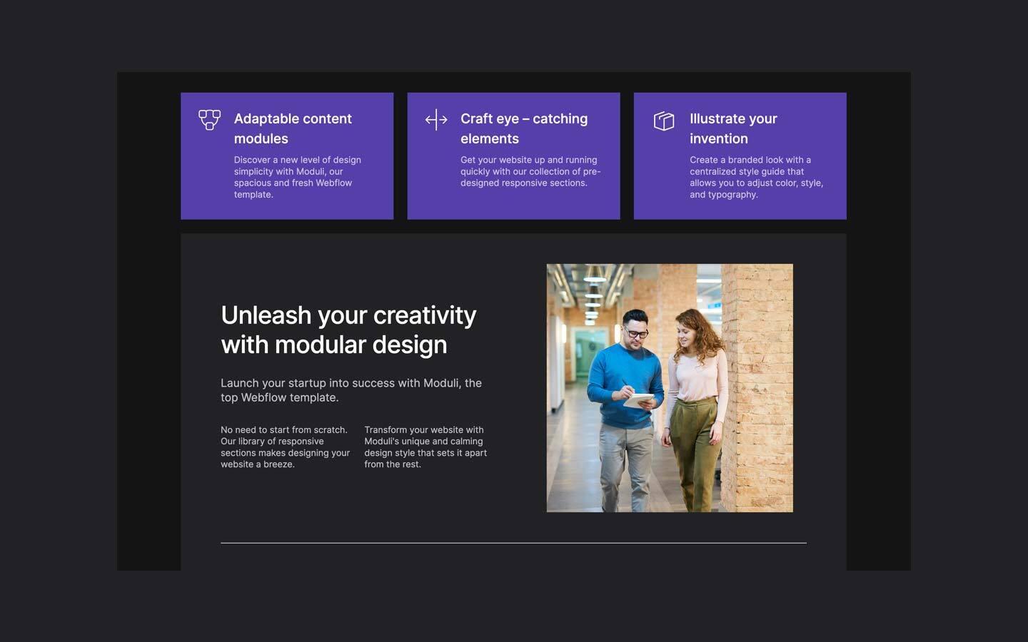 Moduli - Startup HTML5 Responsive Website Template