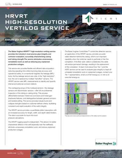 HRVRT High-Resolution Vertilog Service Info Sheet | Tier 1 Energy Solutions
