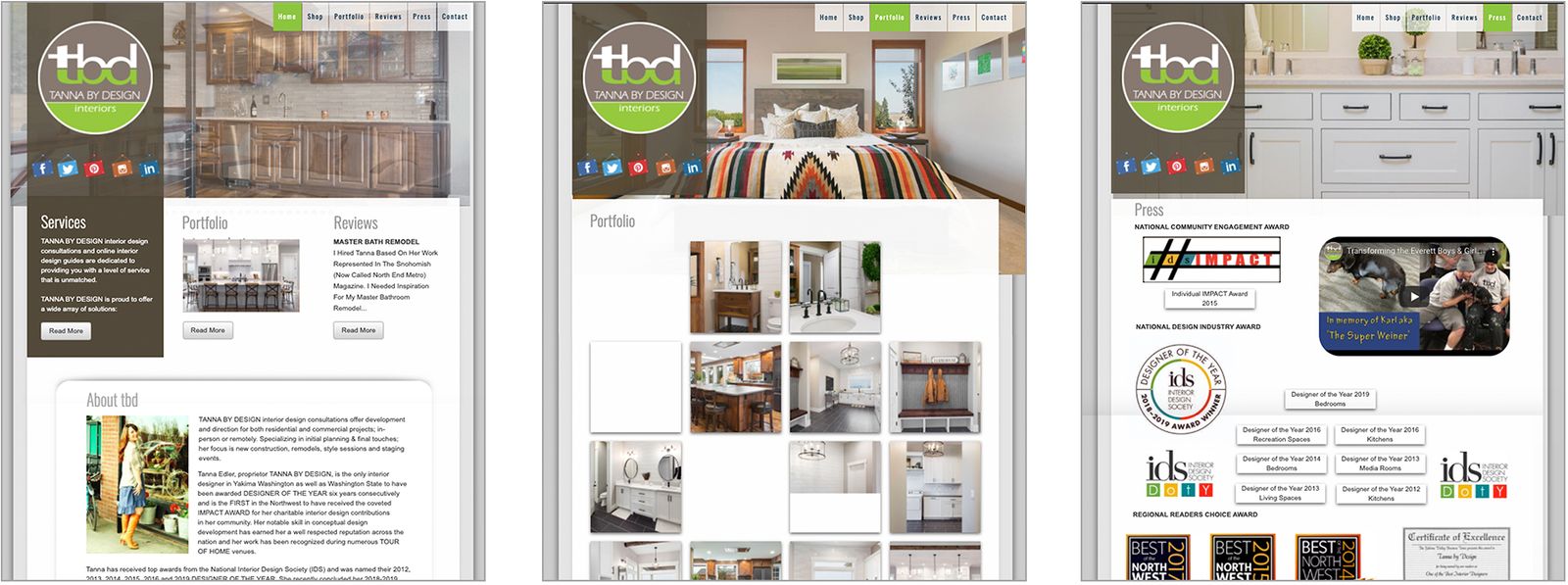 Interior Designer Website Portfolio | Home Designer Marketing