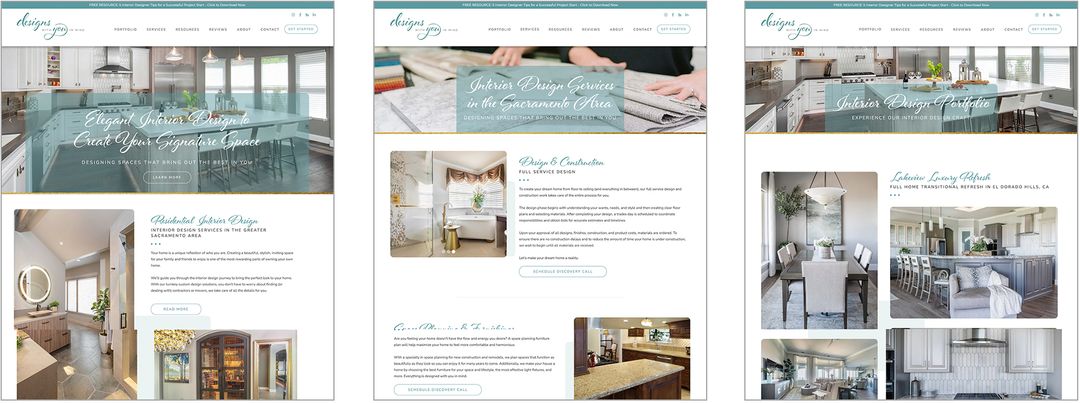 Interior Designer Website Portfolio | Home Designer Marketing