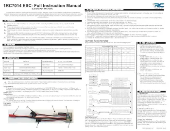 1RC ESC Manual