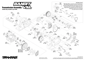 Traxxas Bandit VXL Exploded View - Transmission
