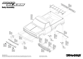 Traxxas Drag Slash C10 Parts Explosion Body Assembly