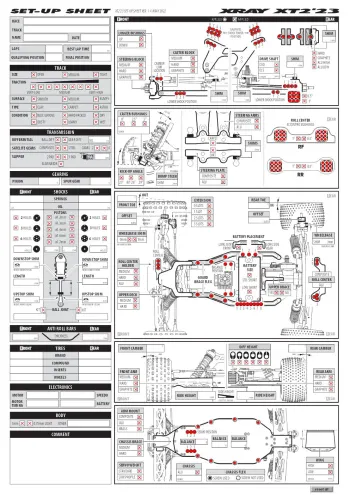 XRAY XT2 '23 Setup Sheet Editable