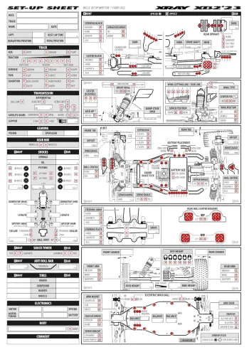 XRAY XB2 '23 Setup Sheet Editable