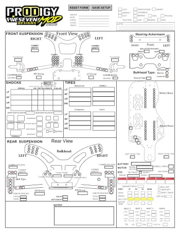 FiveSeven Prodigy 2020 Setup Sheet Blank