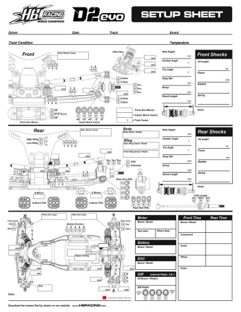 HB D2 Evo Setup Sheet Editable