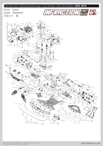 ARRMA Infraction Exploded View