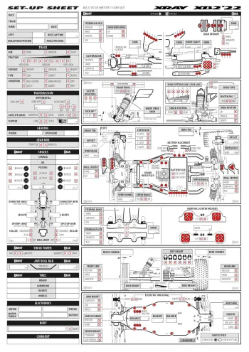 XRAY XB2C/D '22 Setup Sheet (Editable)