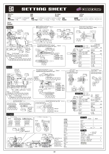Overdose Galm v2/v2+ Setup Sheet Blank