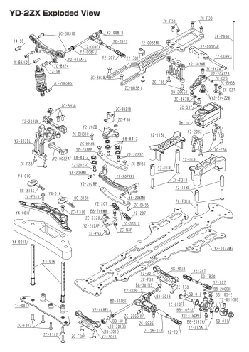 Yokomo YD-2ZX Exploded View