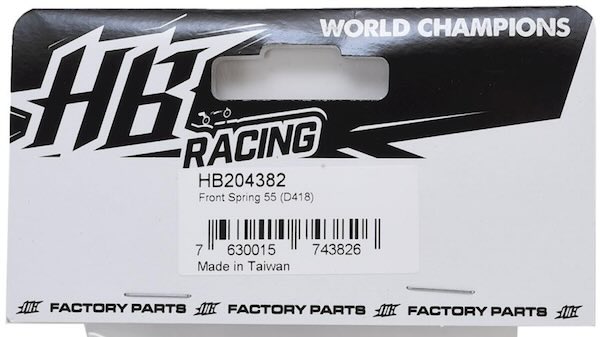 HB 1/10 Scale Off-road Shock Spring List