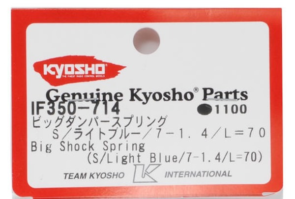 Kyosho 1/8 Scale Off-road Shock Spring List