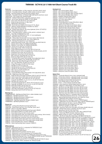 Tekno SCT410 2.0 Parts List