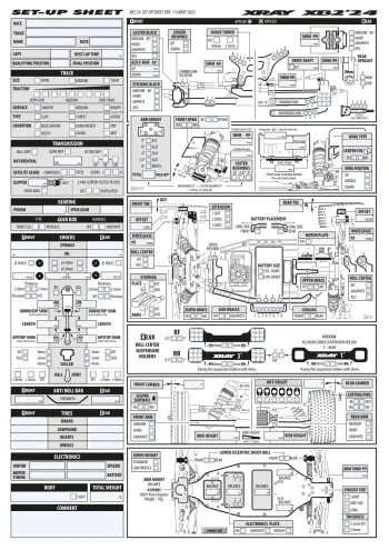 XRAY XB2 '24 Setup Sheet Editable