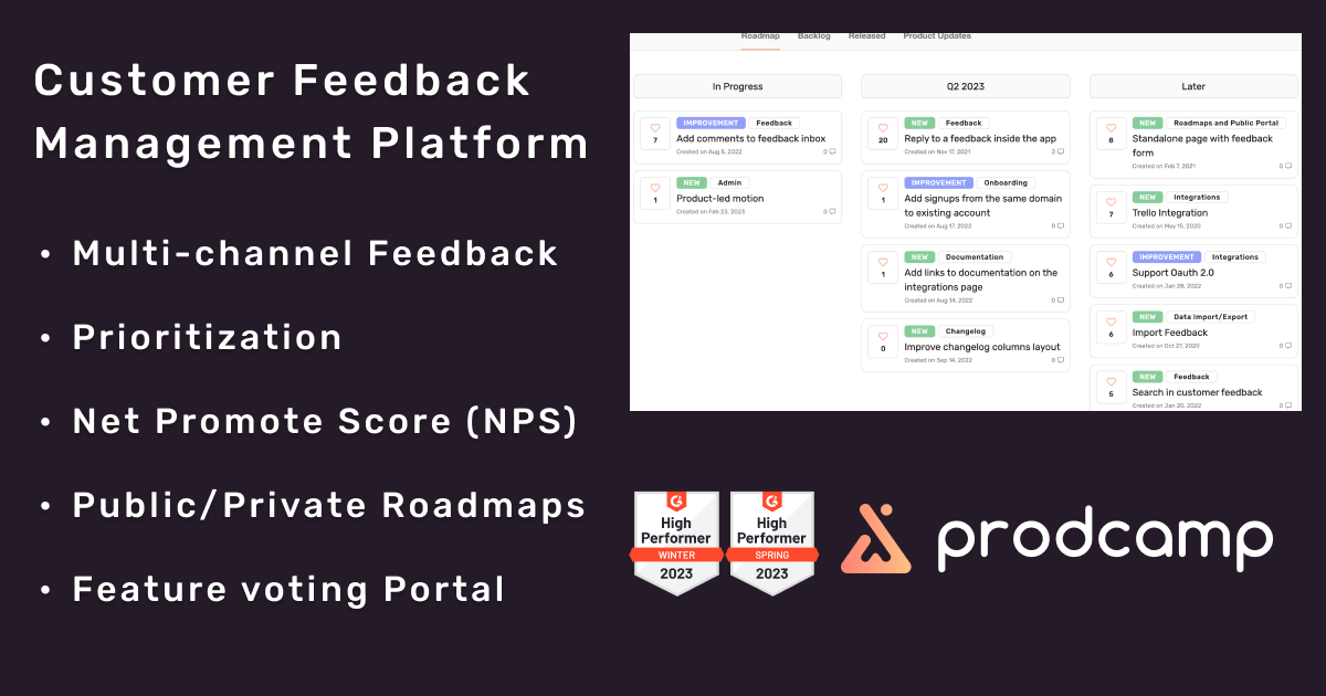 ProdCamp - User Feedback Platform
