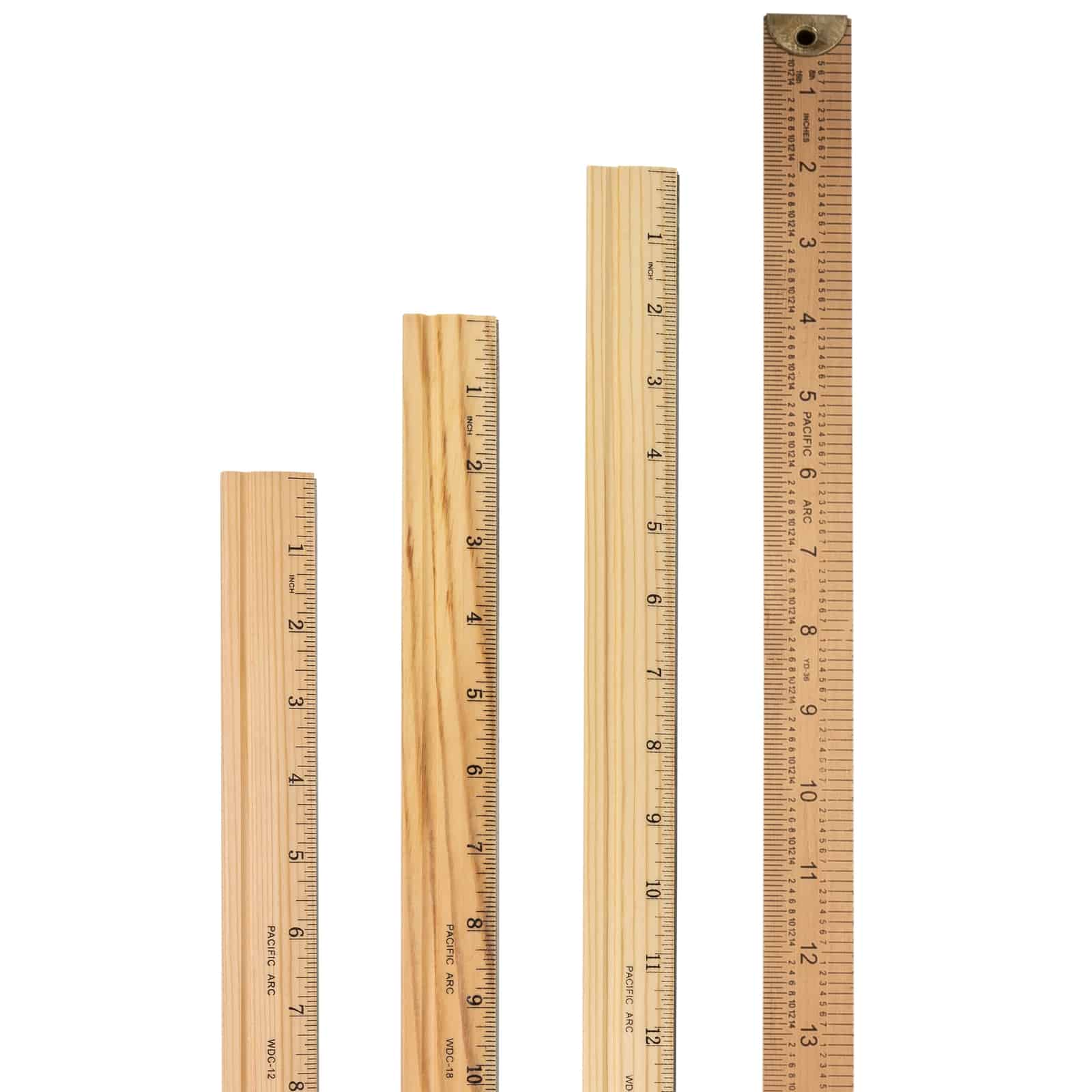 plastic and wooden rulers