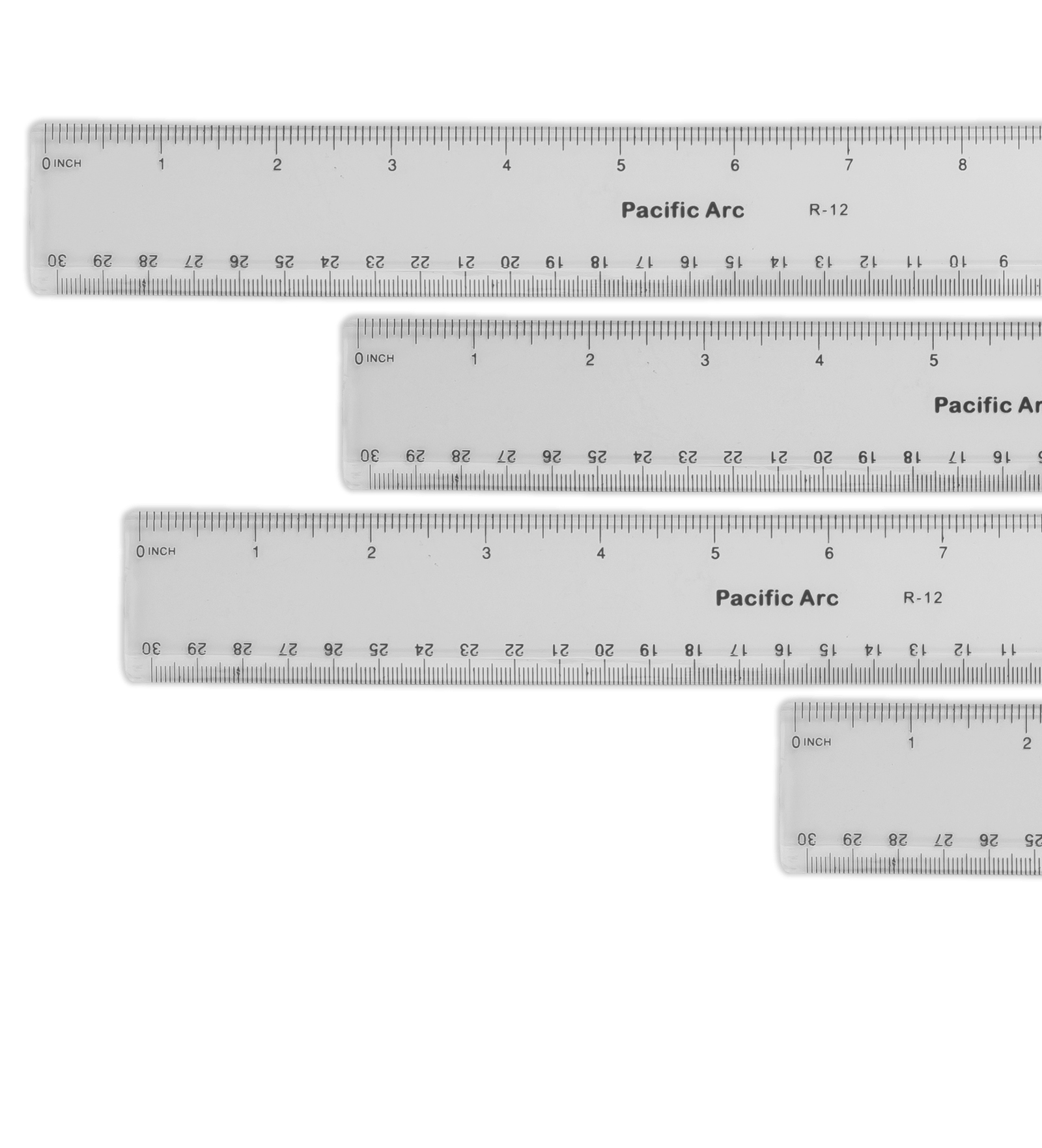 plastic and wooden rulers