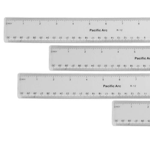 plastic and wooden rulers