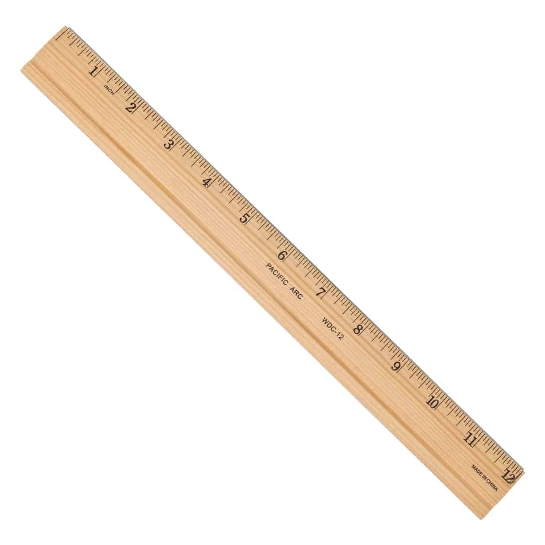 plastic and wooden rulers