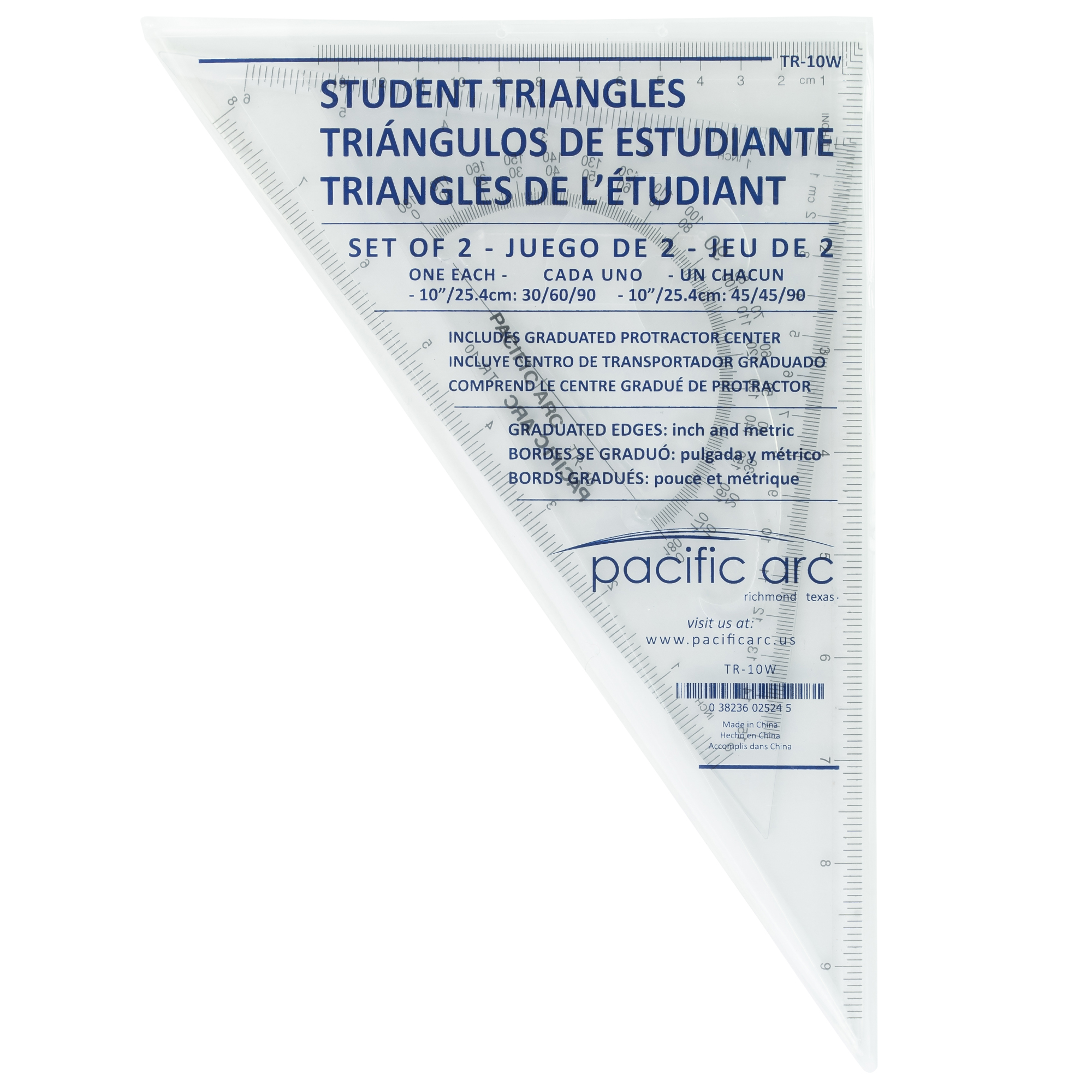 Professional Drafting Triangles from Pacific Arc