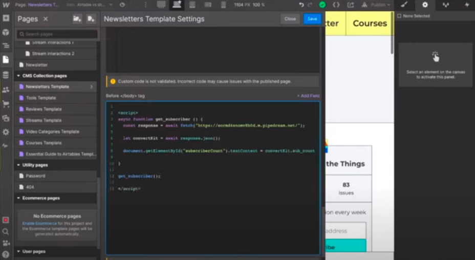 Fetch Live Data into Webflow, Part 1 | Automate All the Things