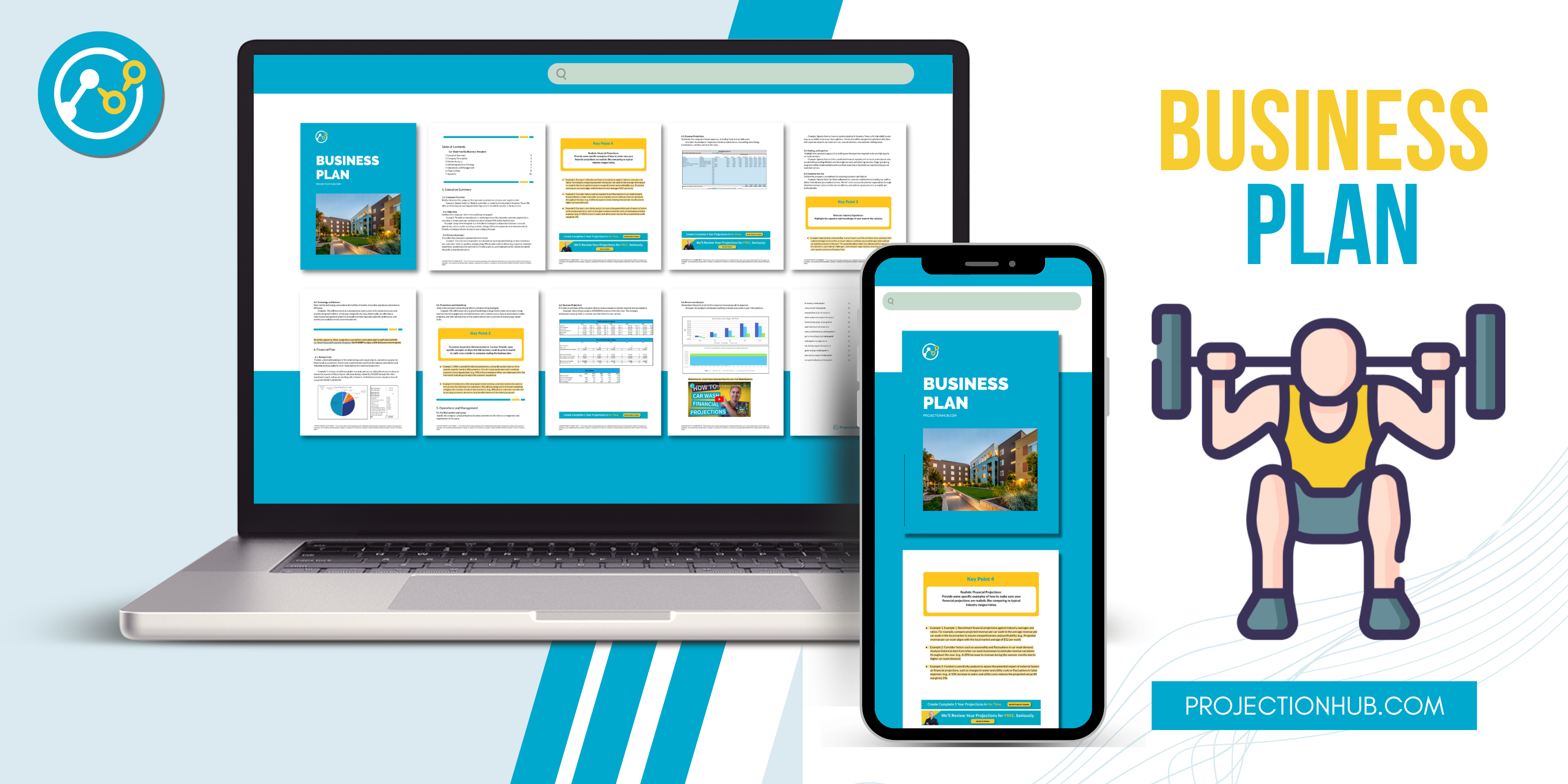 Free Gym Business Plan Template - ProjectionHub