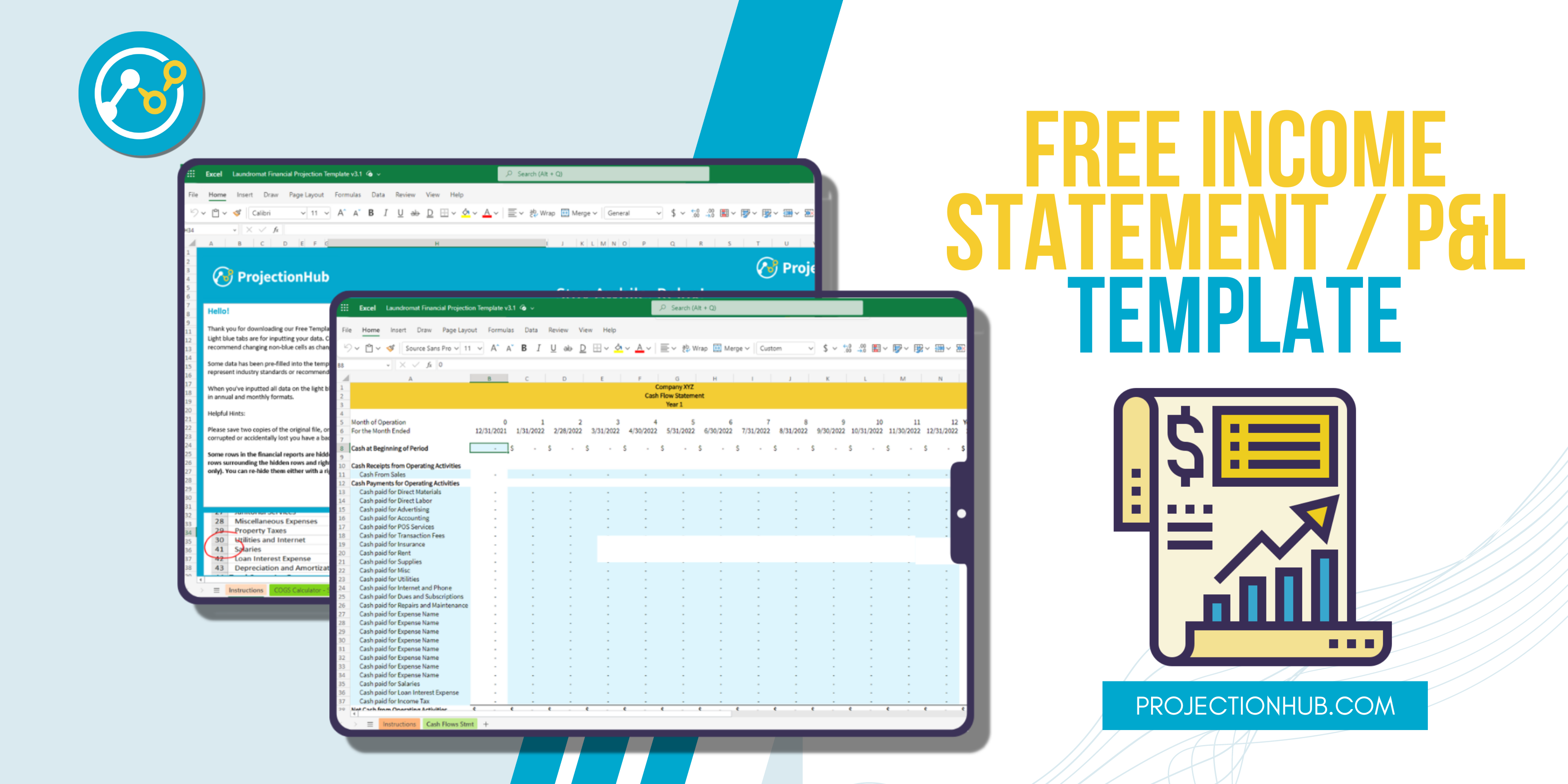 Free Income Statement or P&L Template | Video Walkthrough Included ...