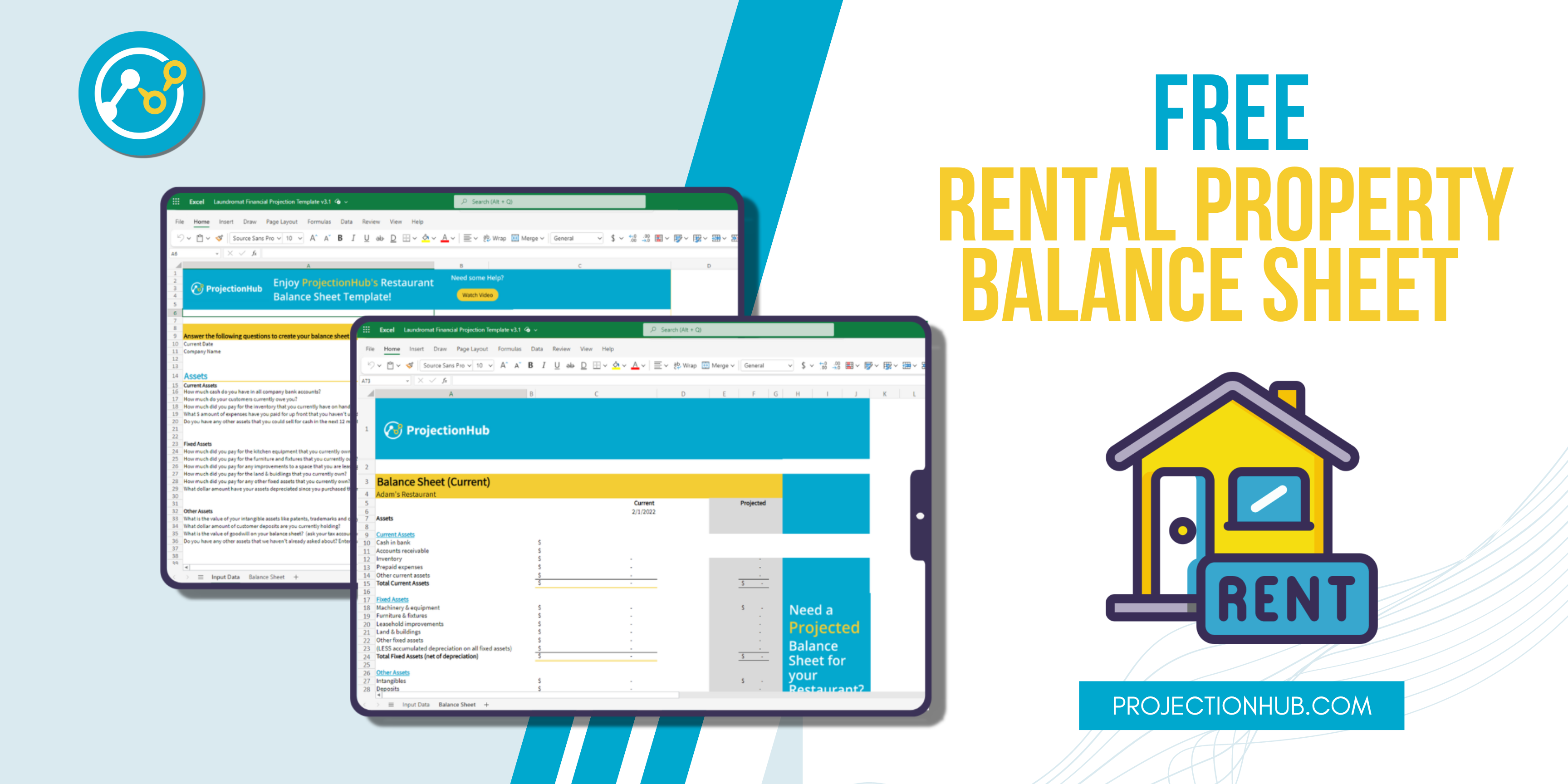 Rental Property or Airbnb Balance Sheet Template | Free - ProjectionHub