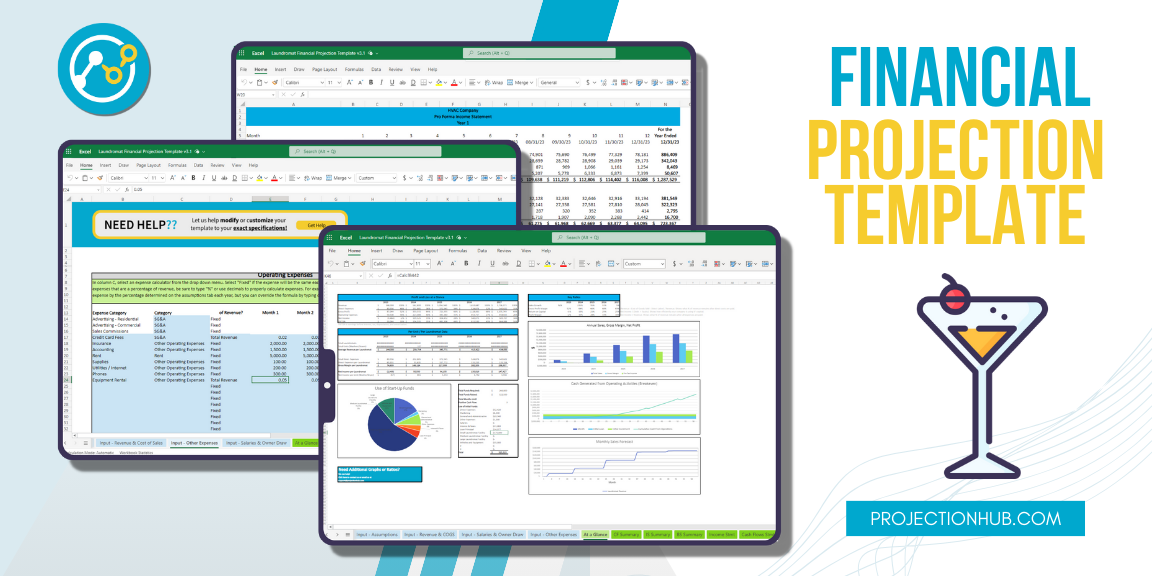 Bar & Restaurant Financial Projection Template - Simple DIY Bar Pro ...