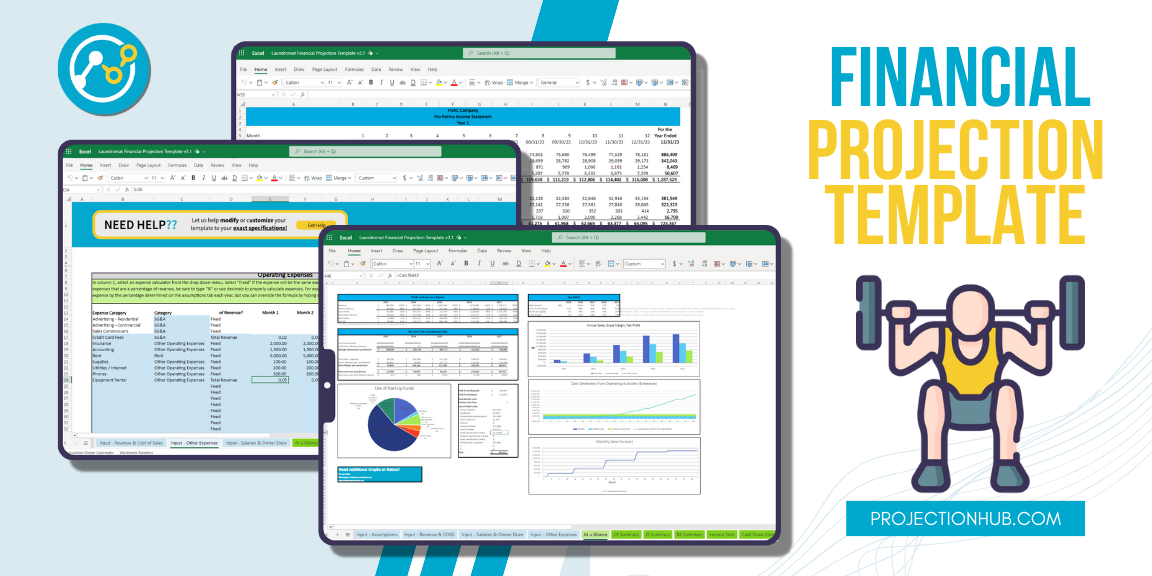 Gym Financial Projection Template - Simple DIY Gym Financial Model