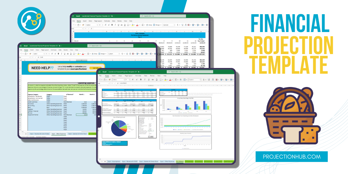 Bakery Financial Projection Template - Simple Bakery Financial Model