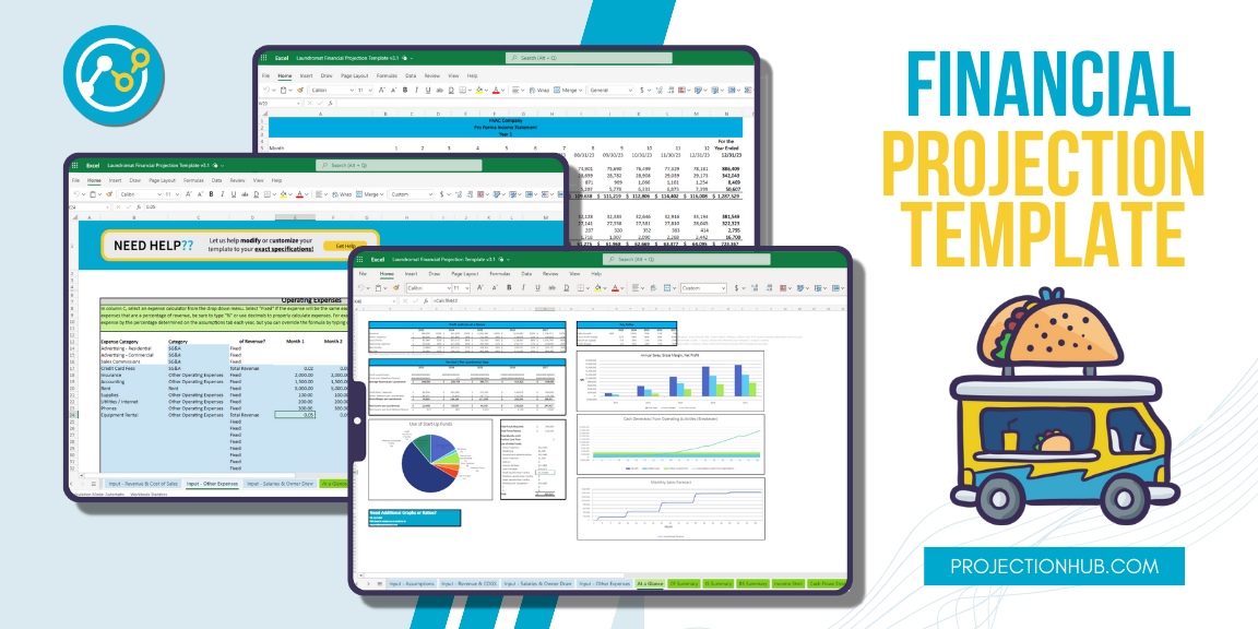 Food Truck Financial Projection Template - Simple Food Truck Financial ...