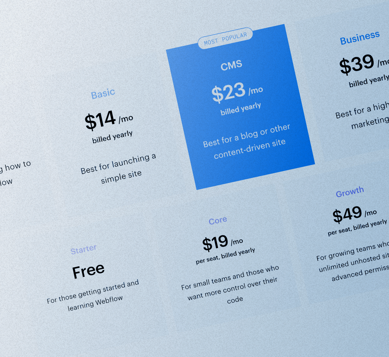 Webflow Pricing Breakdown [2023]: Free vs Paid