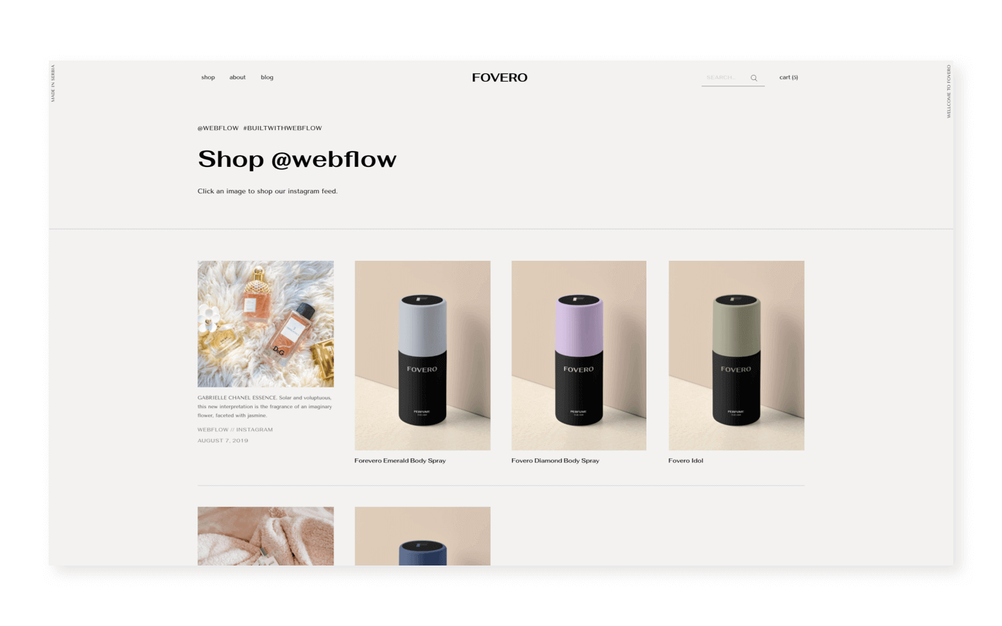 Fovero Webflow Beauty Template | Flow Ninja