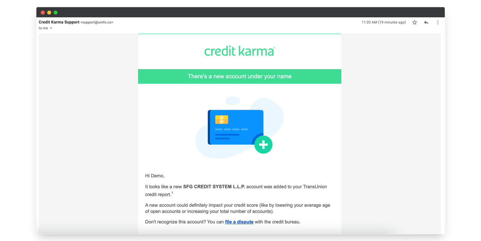 Credit Karma Phishing Email Example | Hook Security