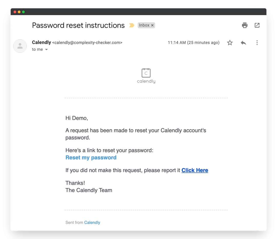 Calendly Phishing Email Example | Hook Security