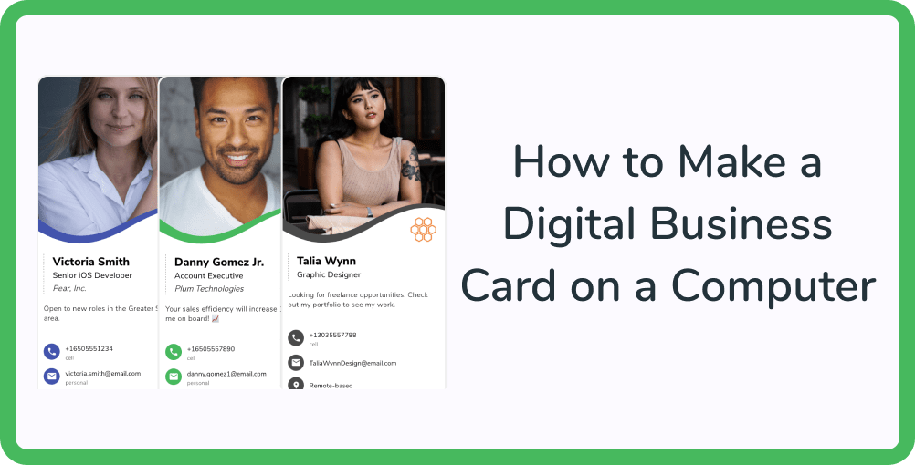 How to Make a Digital Business Card on a Computer | Blog