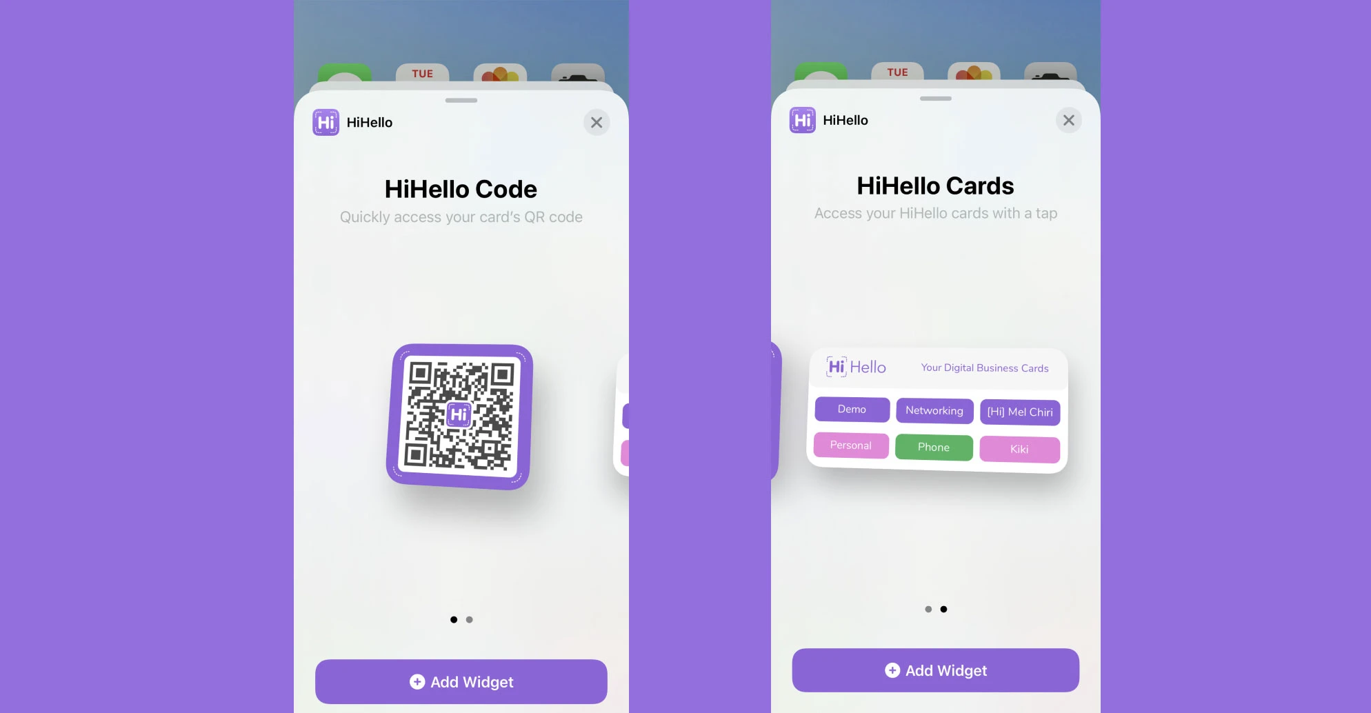 How to Add the HiHello Widget on iOS | Blog