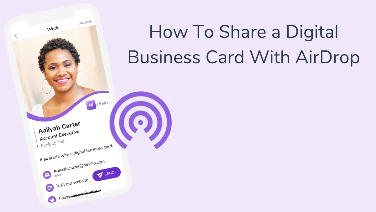 How To Share a Digital Business Card With AirDrop | Blog