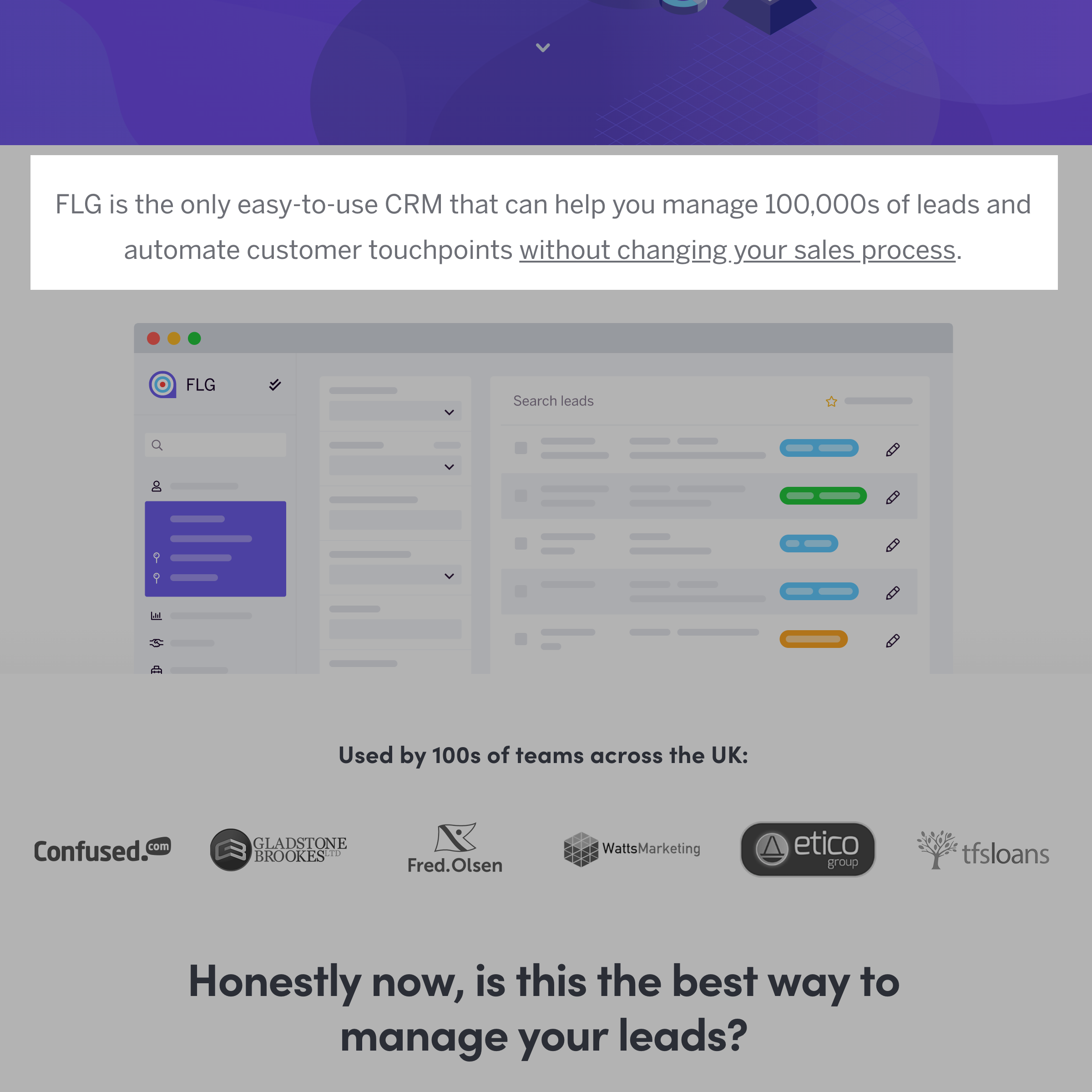 FLG's Landing Page